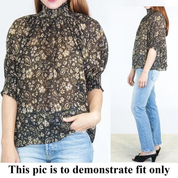 Ulla Johnson | Tops | Ulla Johnson Silk Blouse Top 8 M Shirt Sheer ...